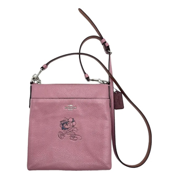 Coach | Bags | Euc Coach Disney Pink Minnie Mouse Radio Pebbled Leather ...